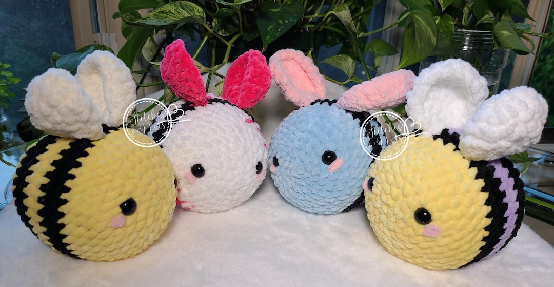Handmade Crochet Bee Plushie. Amigurumi Bee Plush. Super Cute Crochet ...