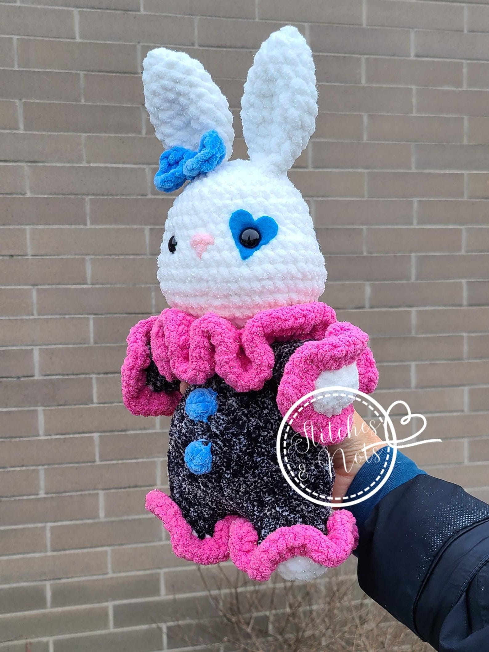 CUTE Handmade Crochet Jester Bunny and Cat Kitty Plush. Crochet ...