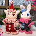 CUTE Handmade Crochet Jester Bunny and Cat Kitty Plush. Crochet ...