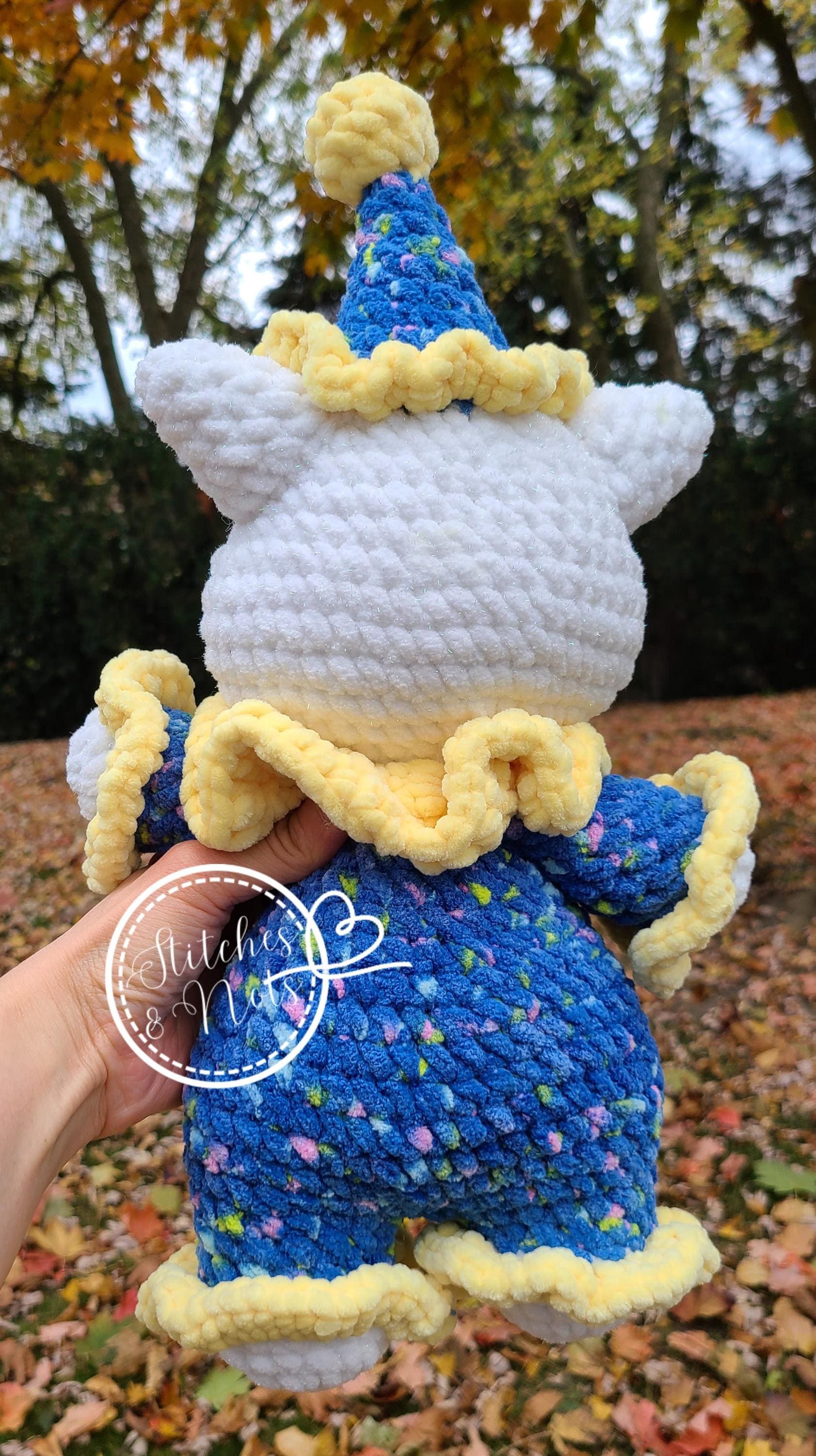 Crochet Jester Cat Plushie. Crochet Clown Kitty Cat Plush Toy. Adorable ...