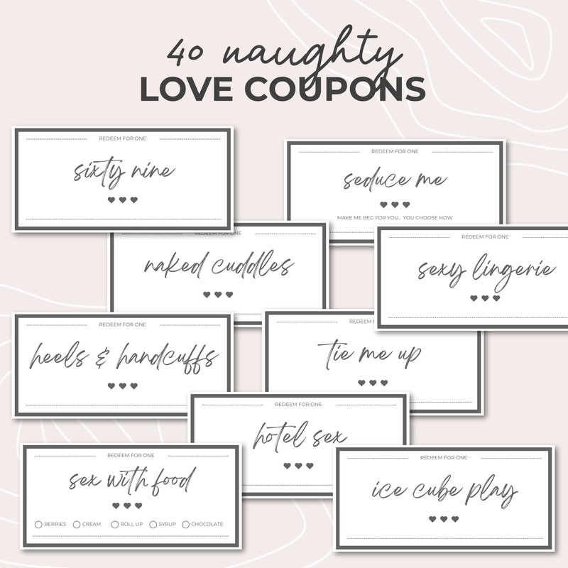 Sexy Coupons Printable Etsy