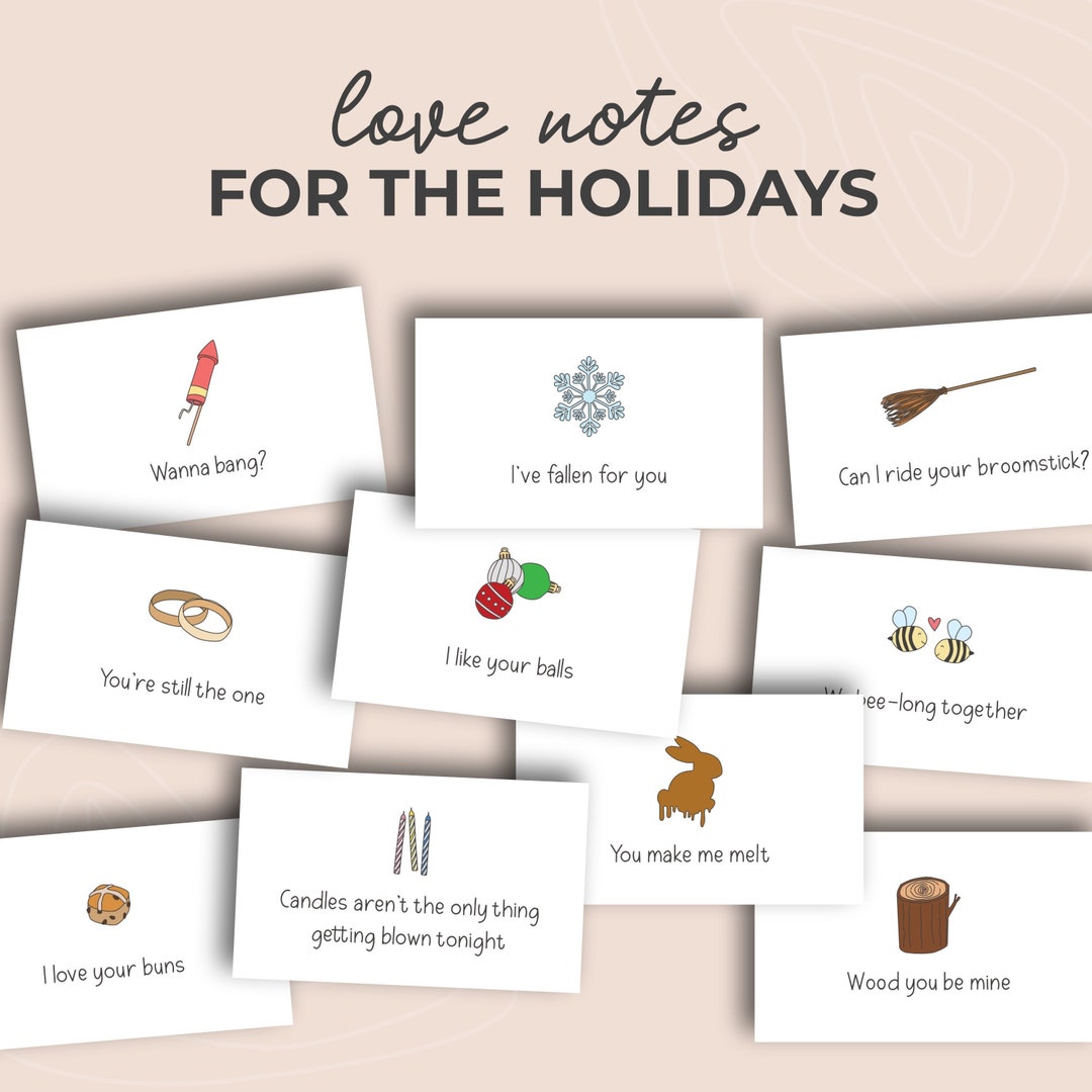 Love Notes - for the Holidays, Spicy + Sweet Lunchbox Notes, Cheeky ...