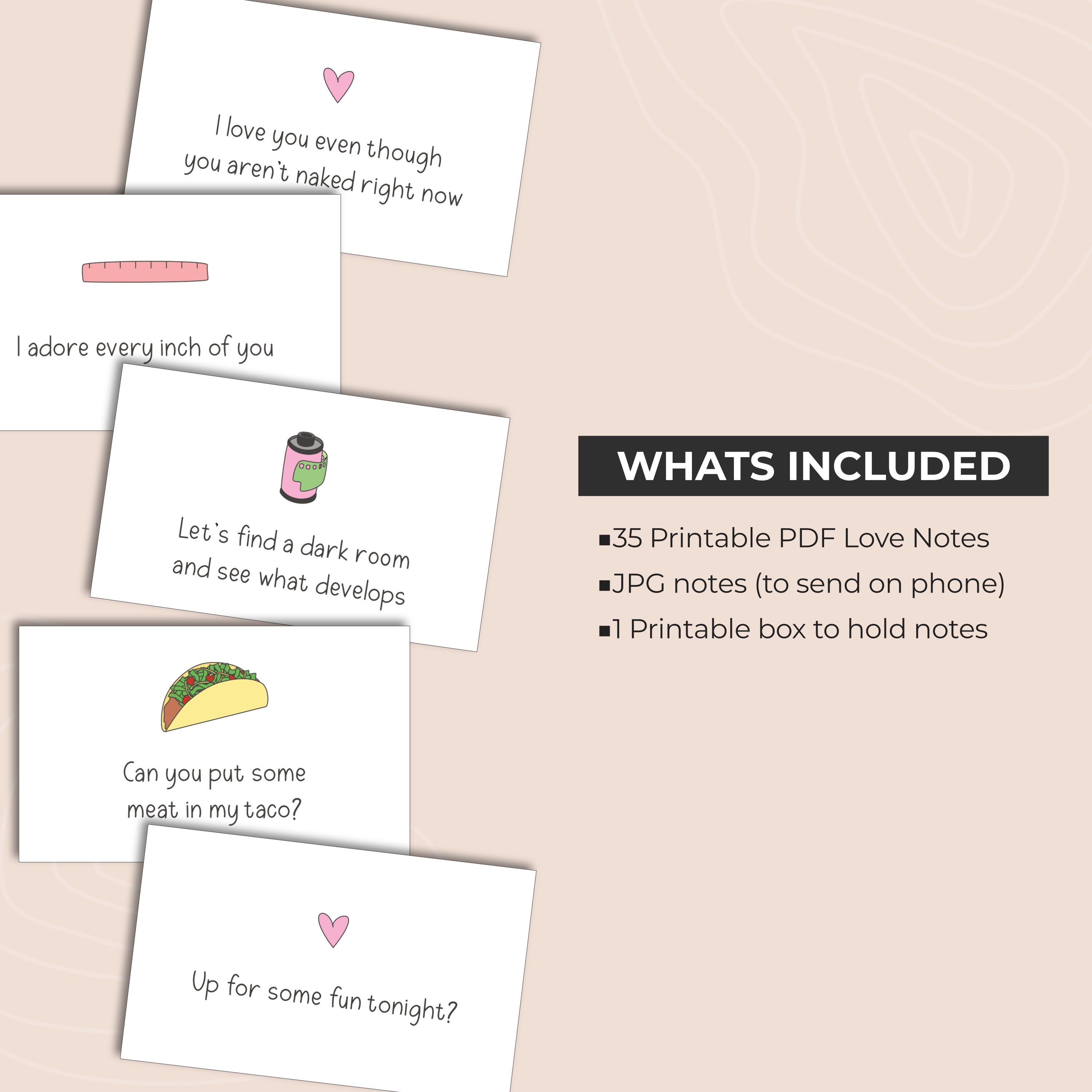 Love Notes - Feelin Spicy, Naughty Lunchbox Notes, Cheeky Messages for ...