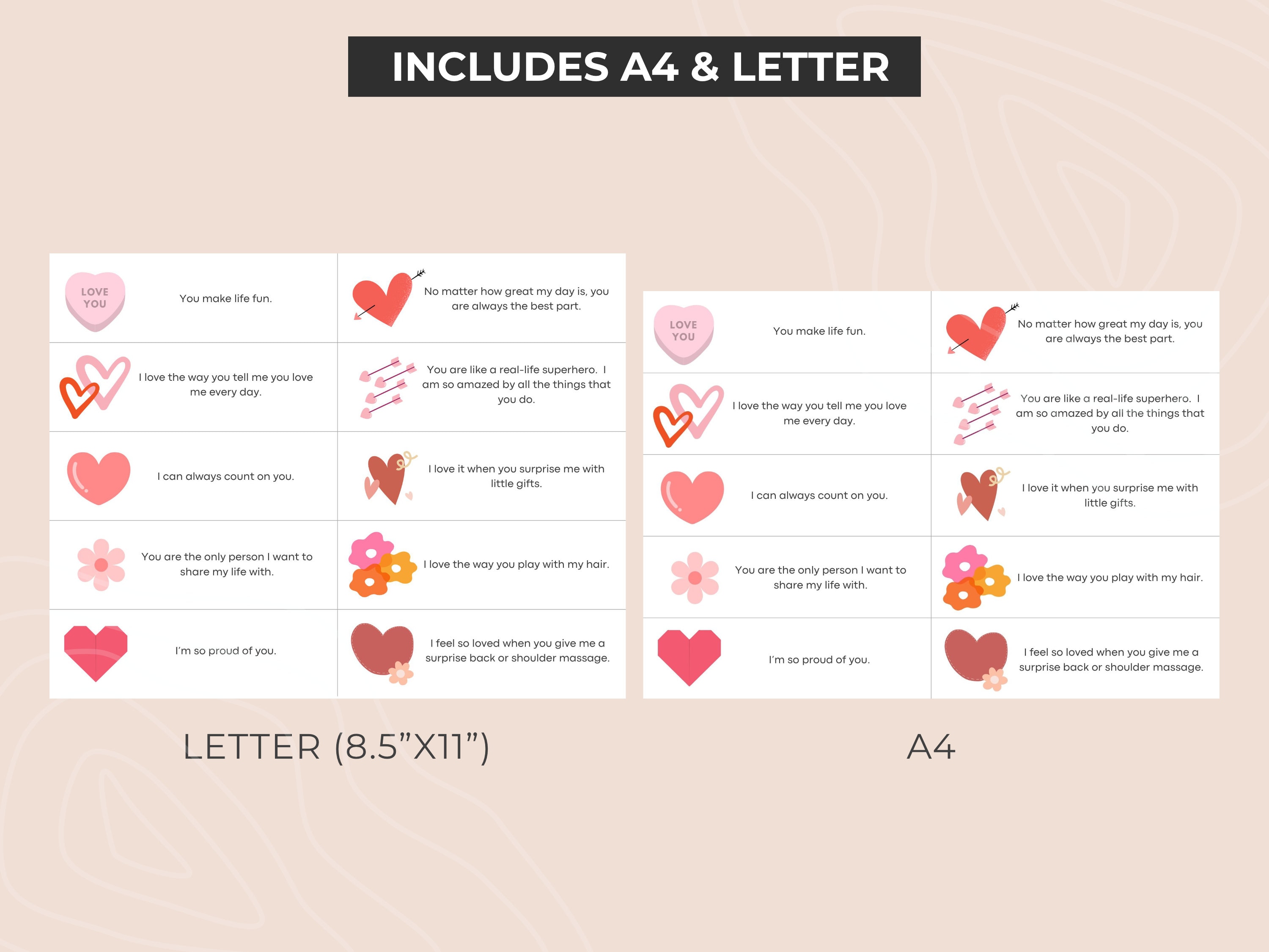 100 Reasons Why I Love You Printable, DIY Love Jar, Little Love Notes ...