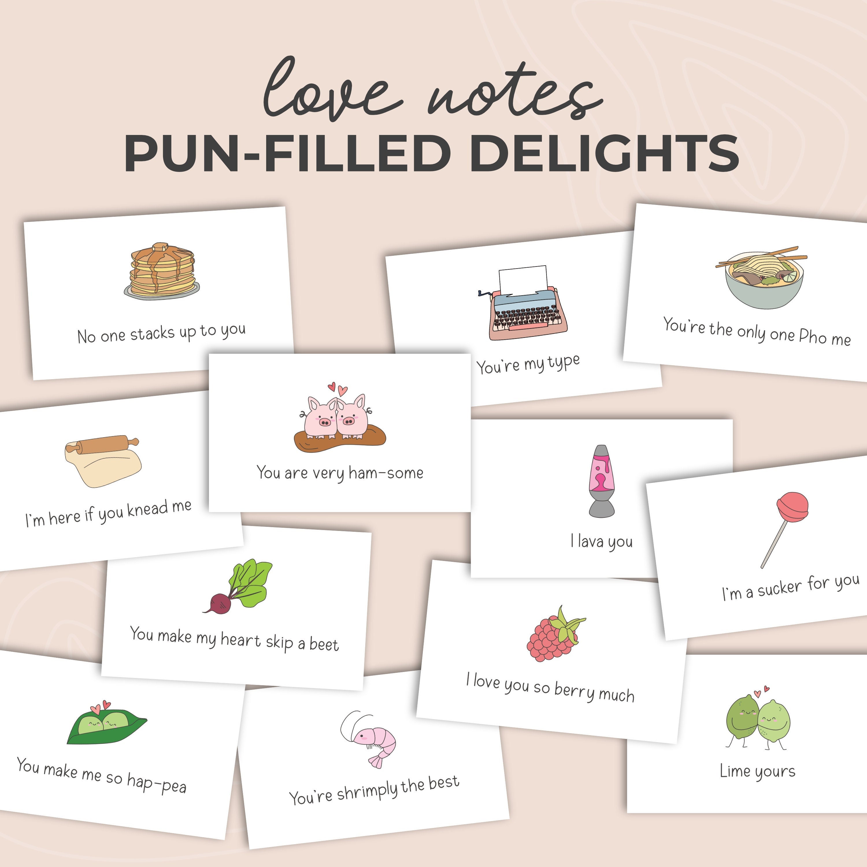 Love Notes - Pun Filled Delights, Sweet Lunchbox Notes, Cheeky Messages ...