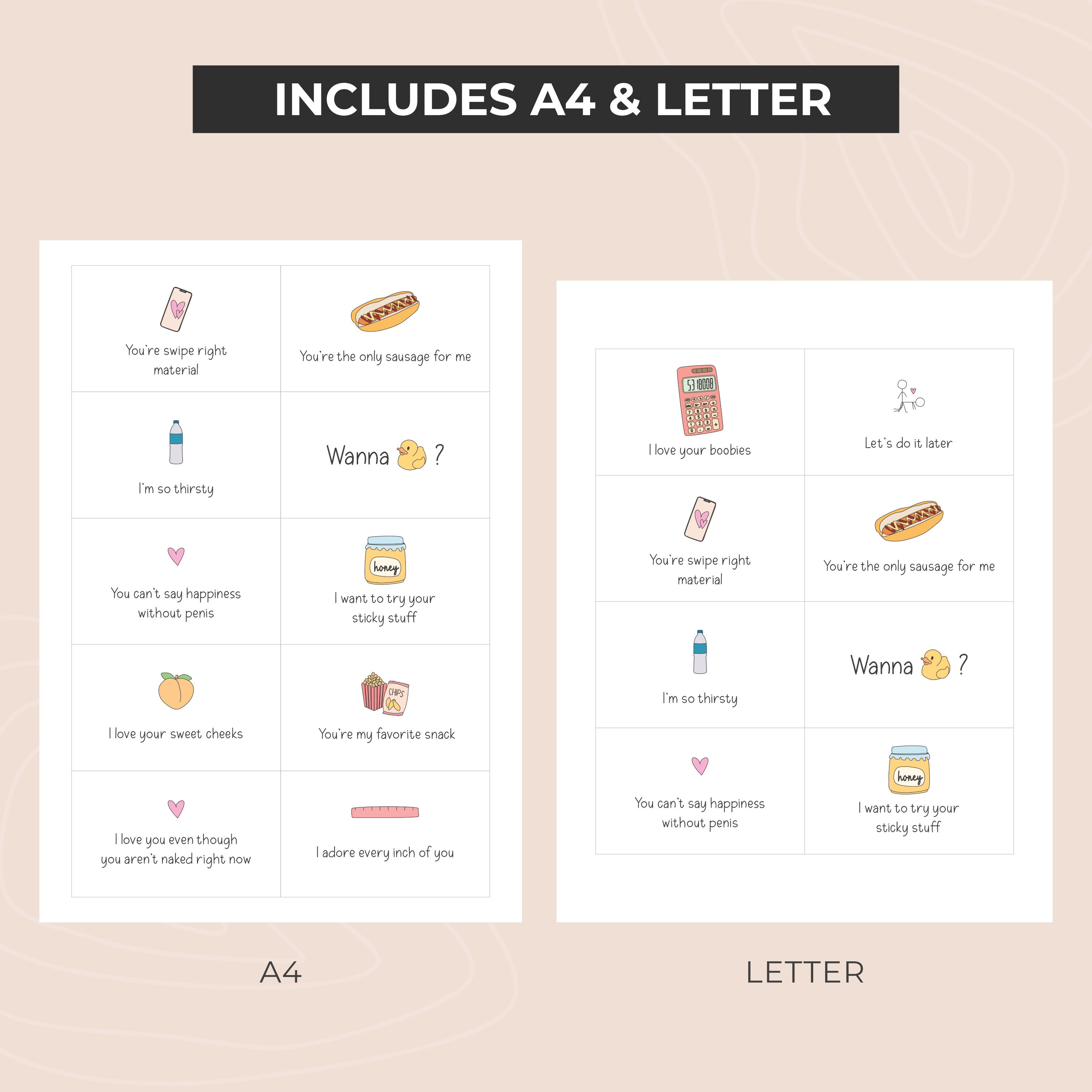 Love Notes - Feelin Spicy, Naughty Lunchbox Notes, Cheeky Messages for ...