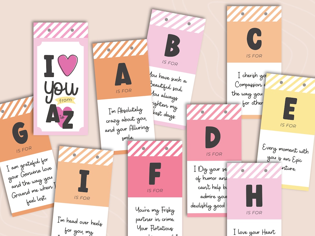 Reasons I Love You, DIY Love Notes for Boyfriend, Girlfriend, Husband ...