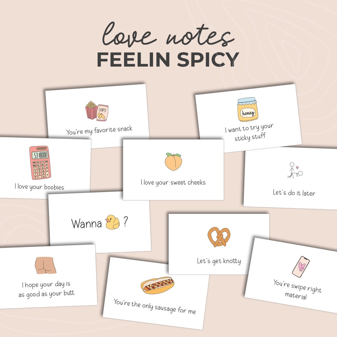 Love Notes Feelin Spicy Naughty Lunchbox Notes Cheeky Messages For