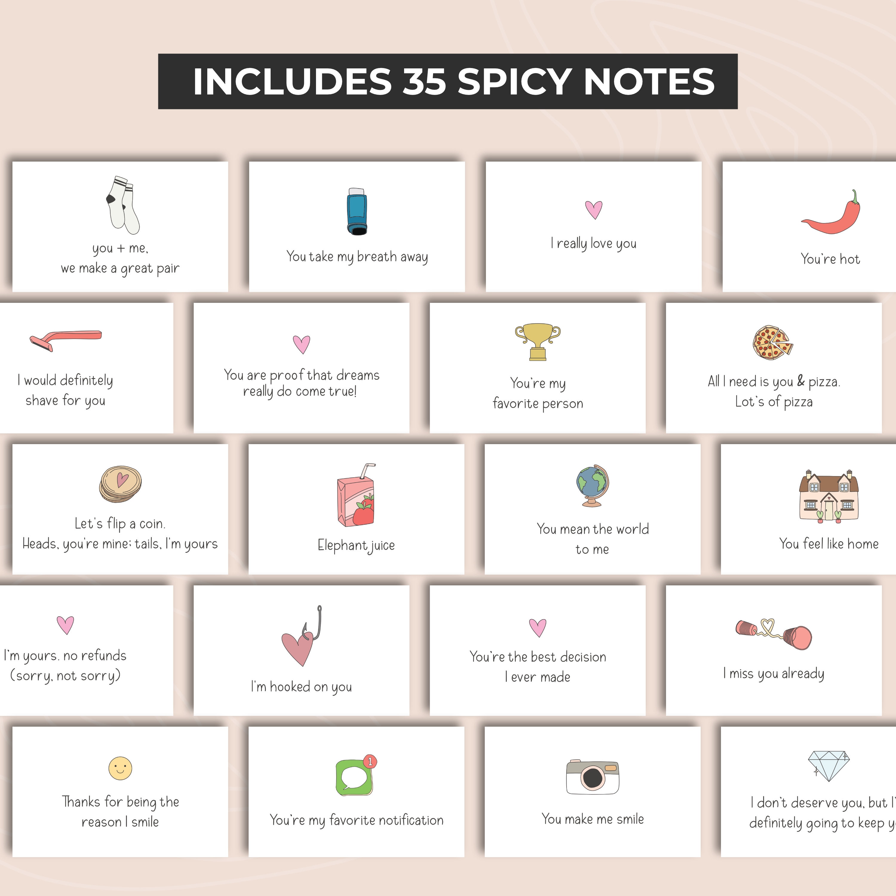 Love Notes - Sweet as Sugar, Sweet Lunchbox Notes, Cheeky Messages for ...