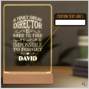 Thank You Gifts for Director Custom Night Light With A Truly Great ...