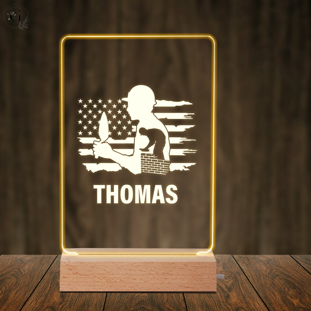 Masonic Night Light Gift for Men Personalized Night Light Freemason ...