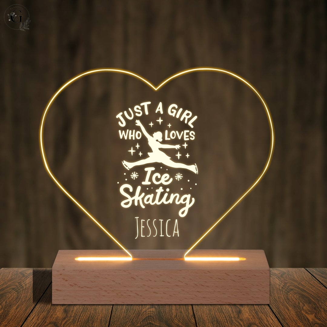 Ice Skating Coach Gift Idea Personalized Night Light Gift for Ice ...