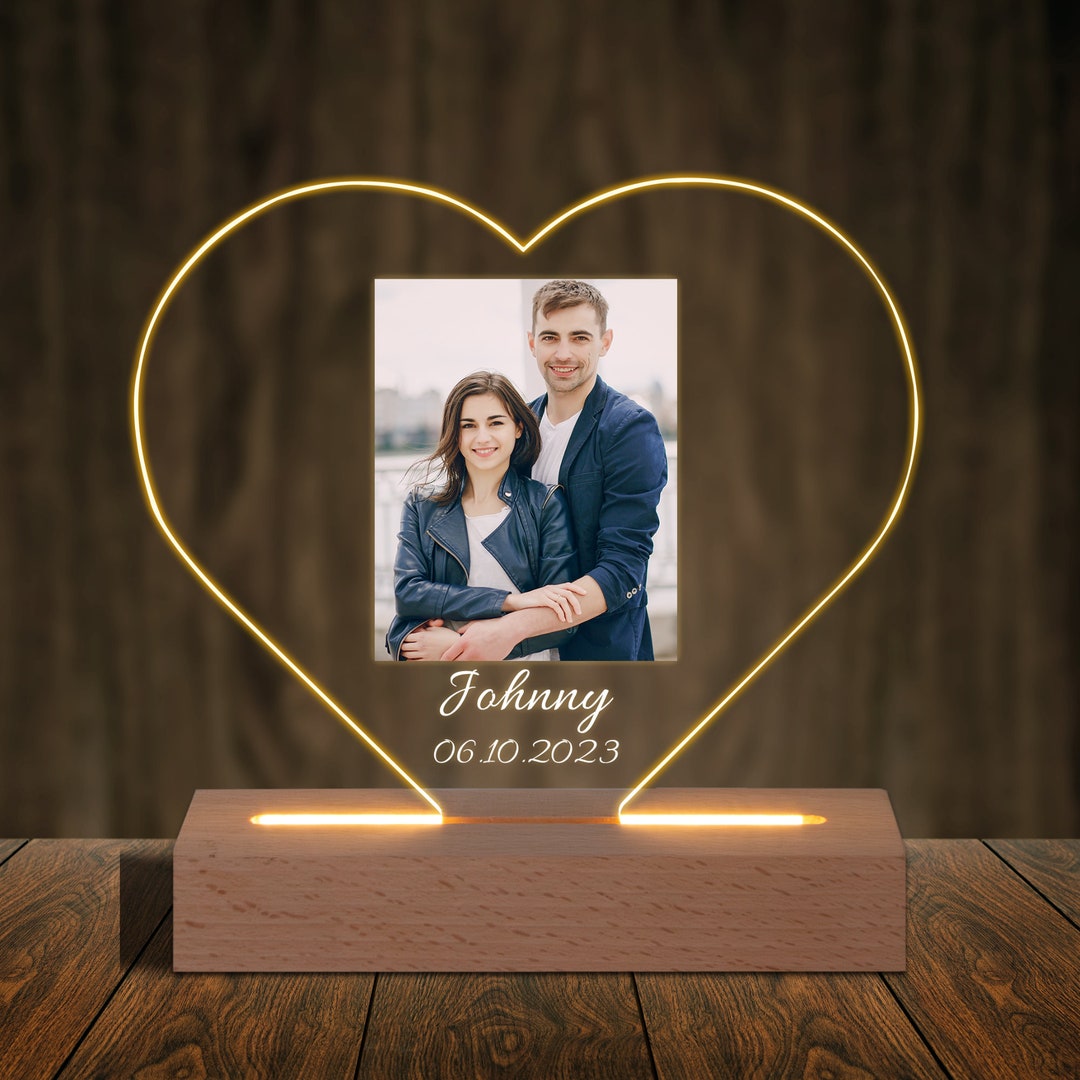 Christmas Gift for Lover Custom Photo Night Light Gift for - Etsy