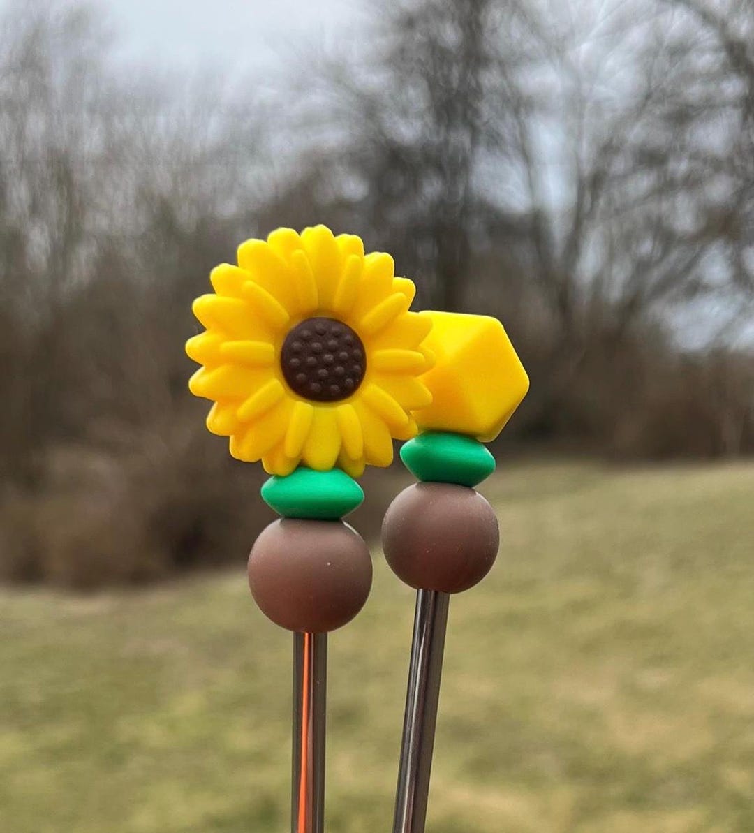 Sunflower Amigurumi Sewing Sticks for Crochet and Knitting. - Etsy