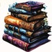 Stack of Magic Books Instant PDF Download Full Coverage Counted Cross ...