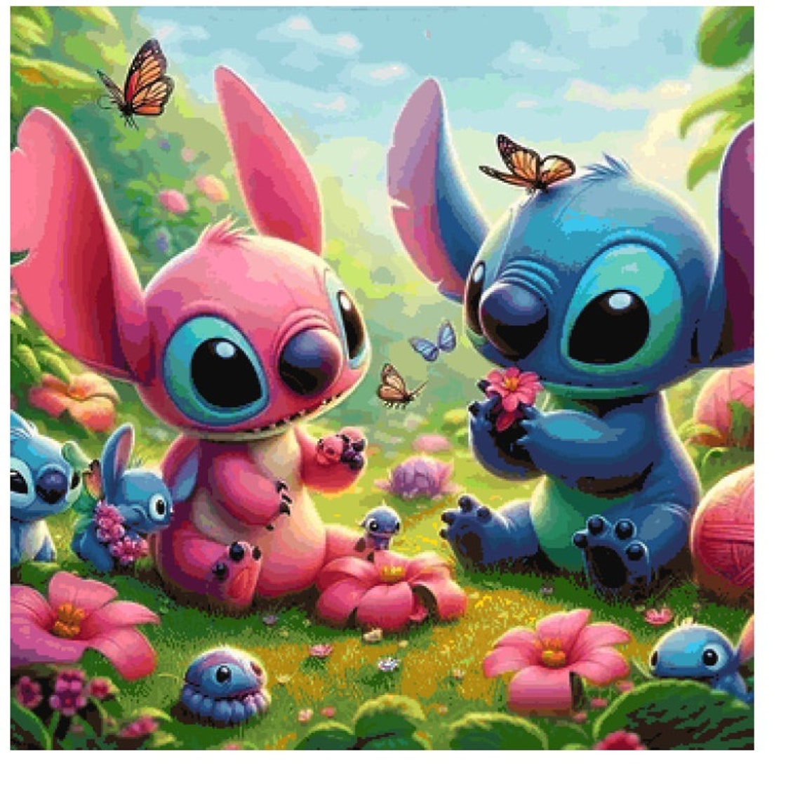 Stitch & Angel Bugs and Butterflies, Instant PDF Download, Full ...