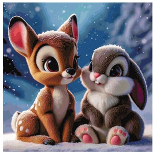 Baby Bunny (thumper) Baby Deer (bambi) Instant PDF Download Full ...