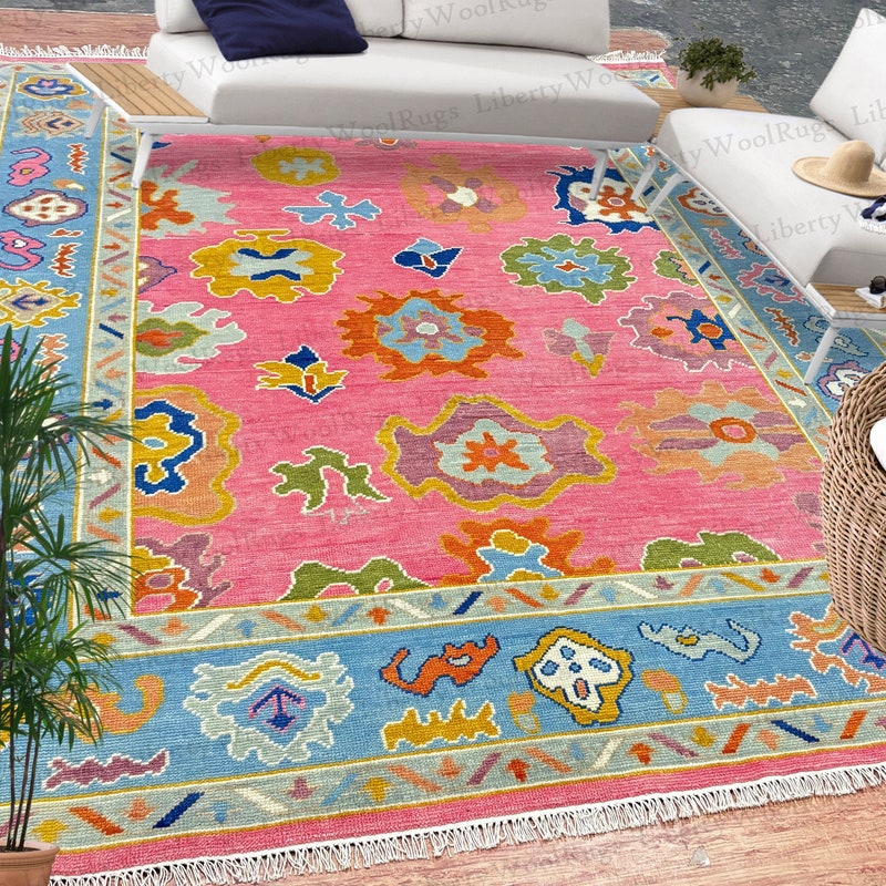 Pink Oushak Rug - Etsy