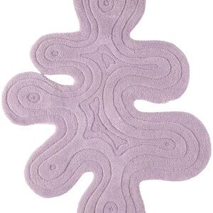 Amoeba Shape Irregular Hand Tufted Woolen Area Rug for Living Room Kids ...