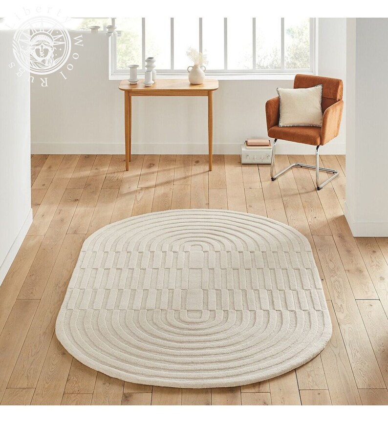 Hand Tufted Malko Blue, Custom Wool Area Rug/carpet for Bedroom ...