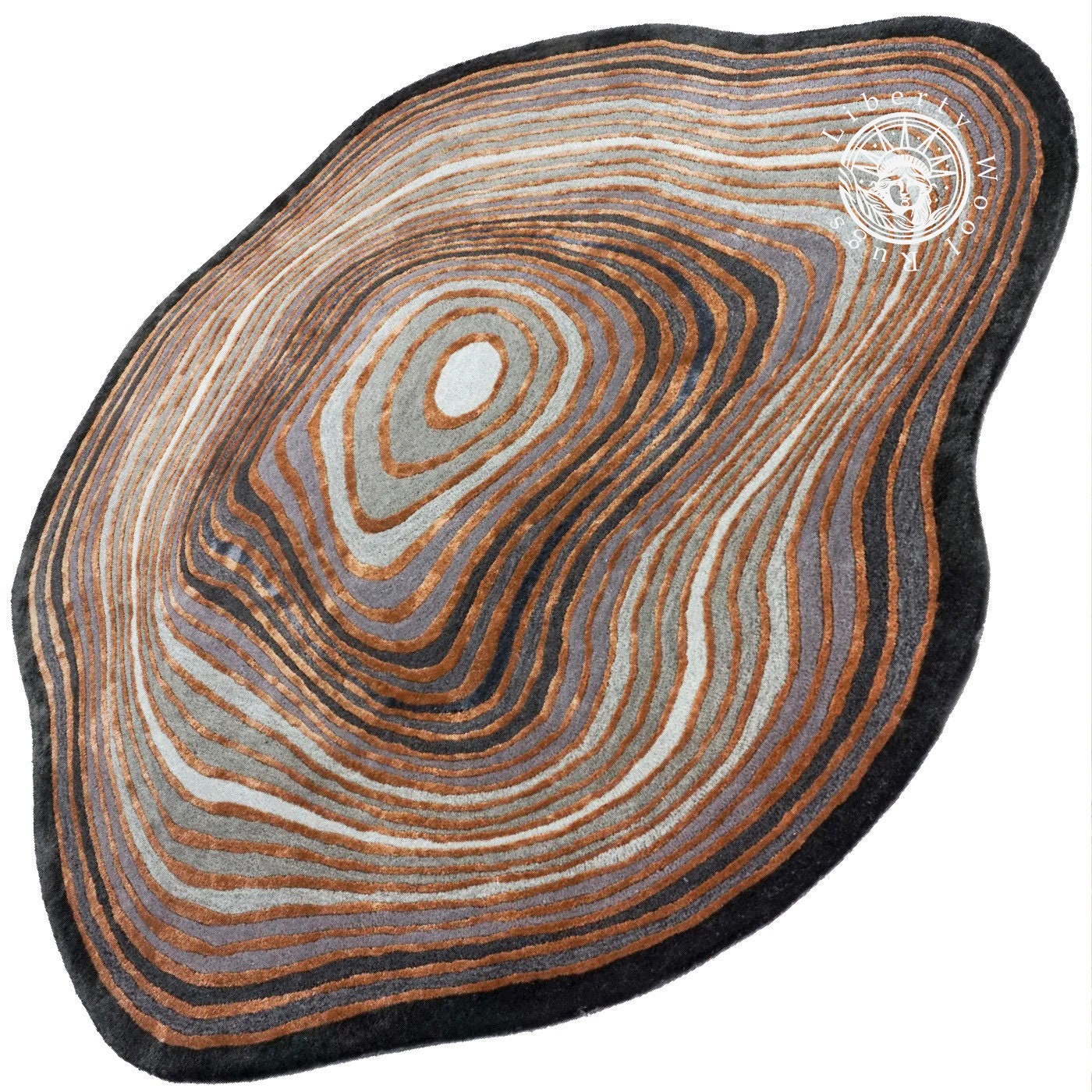 Optical Illusion Black & White Irregular Shape Unshape Hand-tufted 100% ...