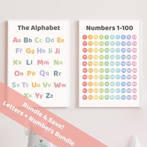 Bright Numbers 1-100 Chart: Early Learning Rainbow Poster (downloadable ...