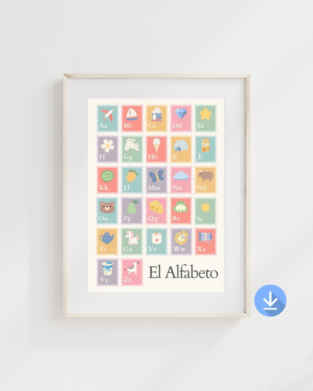Bilingual Alphabet Stamp Poster Bundle • English and Spanish Printable ...