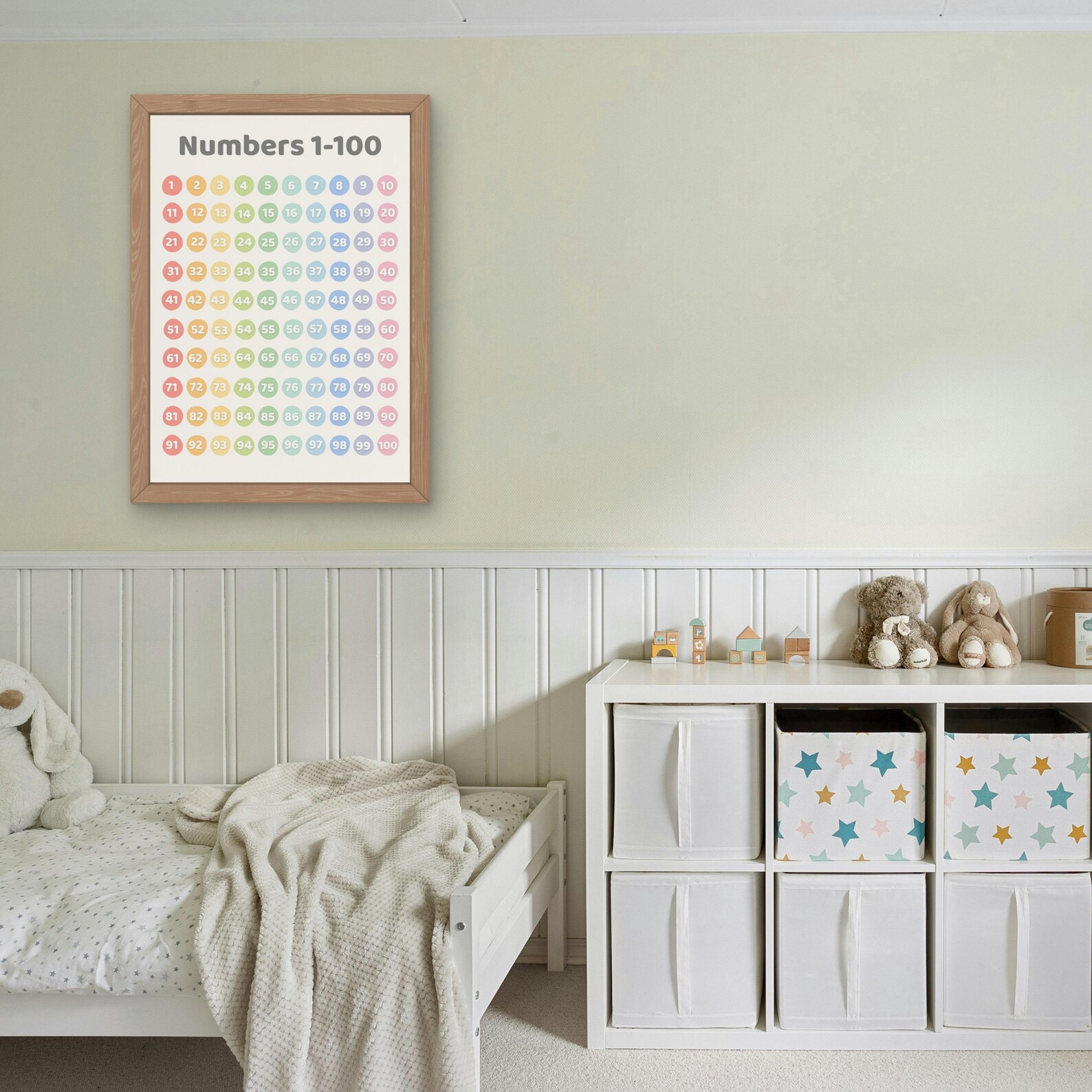 Bright Numbers 1-100 Chart: Early Learning Rainbow Poster (downloadable ...