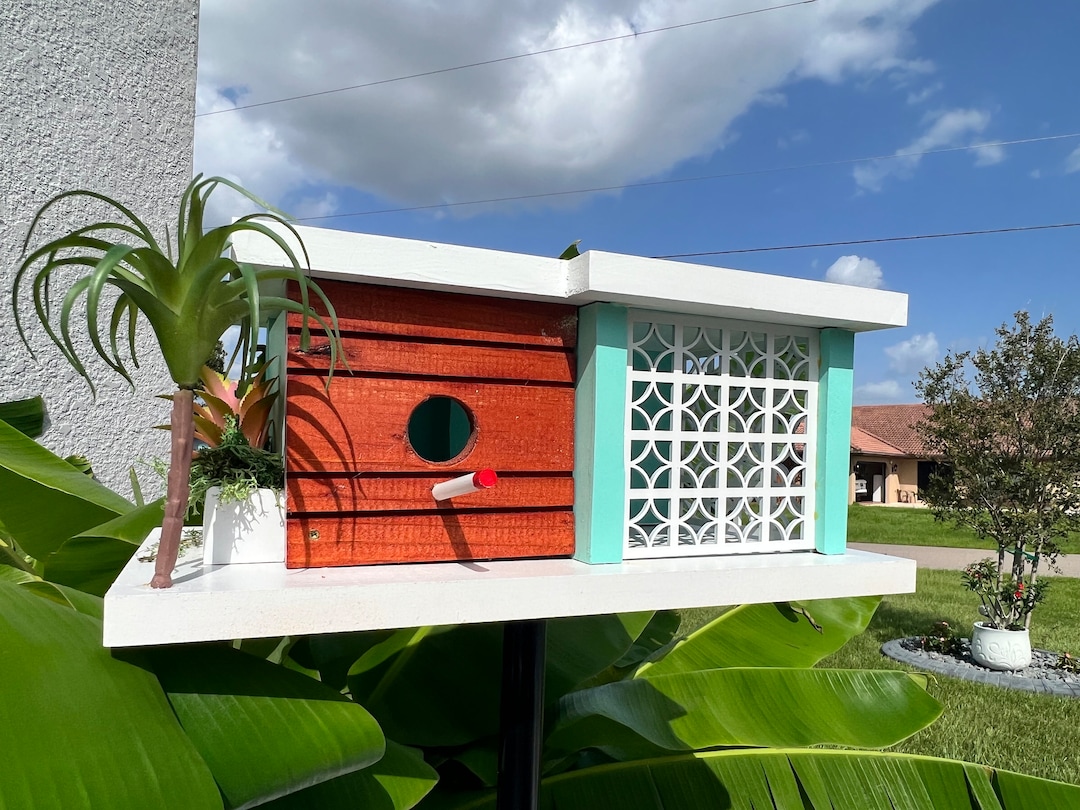 Digital Mid-century Modern Birdhouse Plans - Etsy