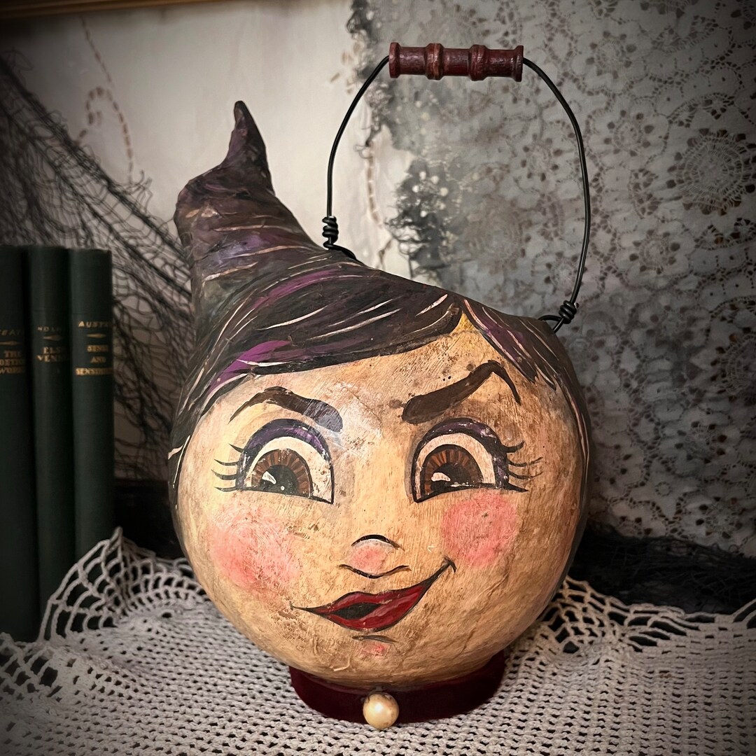 Mary Sanderson Paper Mache Halloween Candy Bucket Medium Size - Etsy