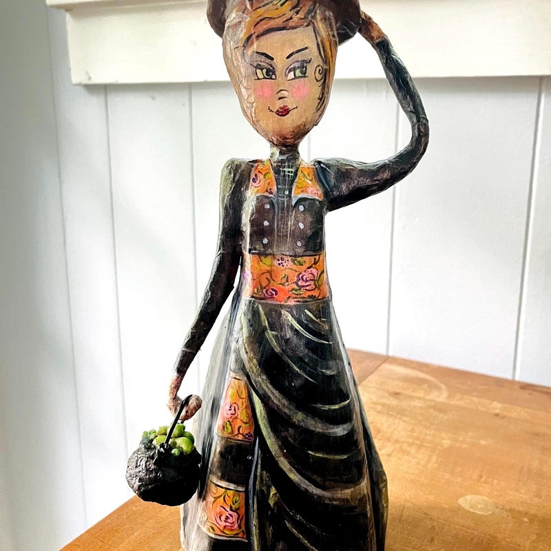 Paper Mache Witch - Etsy