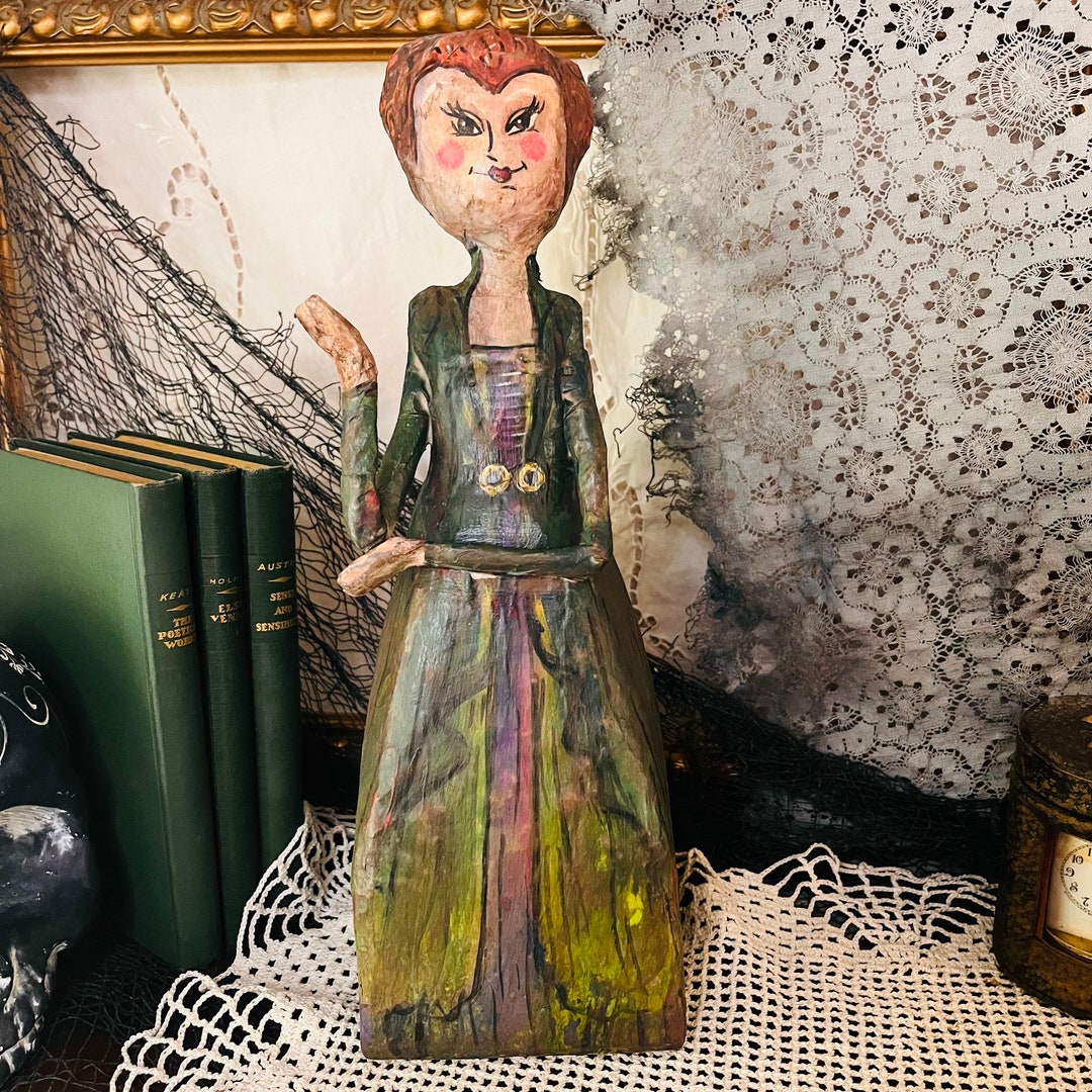 Winifred Sanderson Hocus Pocus Papier-mâché Figure / Art Doll - Etsy