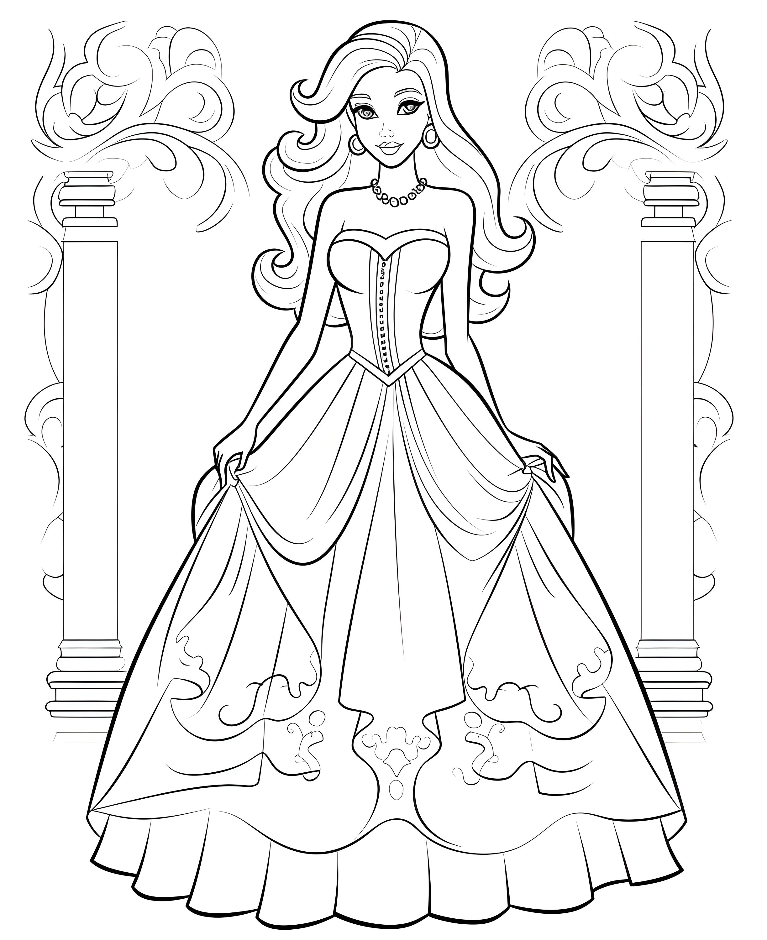 24 Barbie Doll Printable Coloring Pages - Etsy