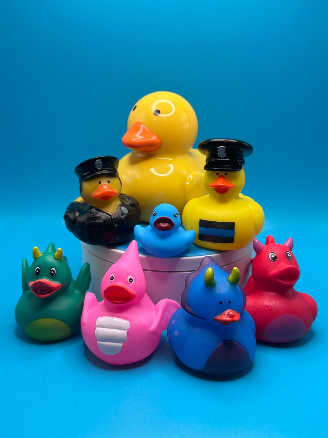 Rubber Duck Bundle, One 3X3 Plastic Duck With Six Mini Ducks Inside and ...