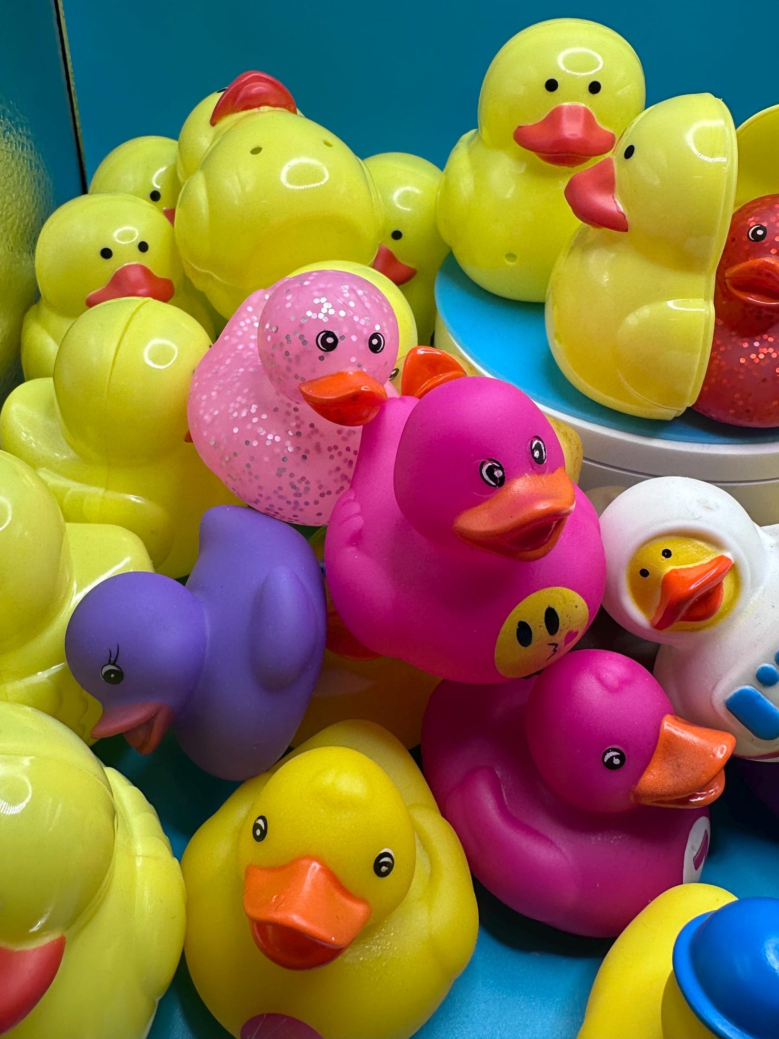Ducks, Two Ducks in One, Plastic Duck Approx 3 in Width Filled With 1 ...