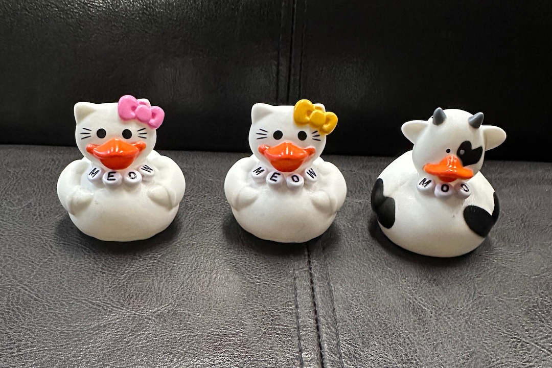Rubber Ducks Cat Ducks and Cow Duck With a Necklace - Etsy