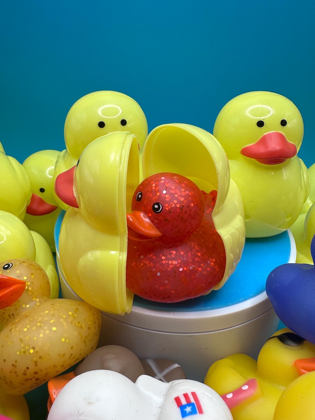 Ducks, Two Ducks in One, Plastic Duck Approx 3 in Width Filled With 1 ...