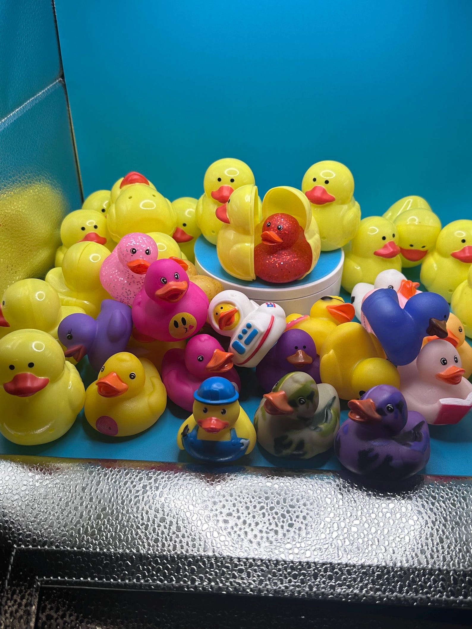 Ducks, Two Ducks in One, Plastic Duck Approx 3 in Width Filled With 1 ...
