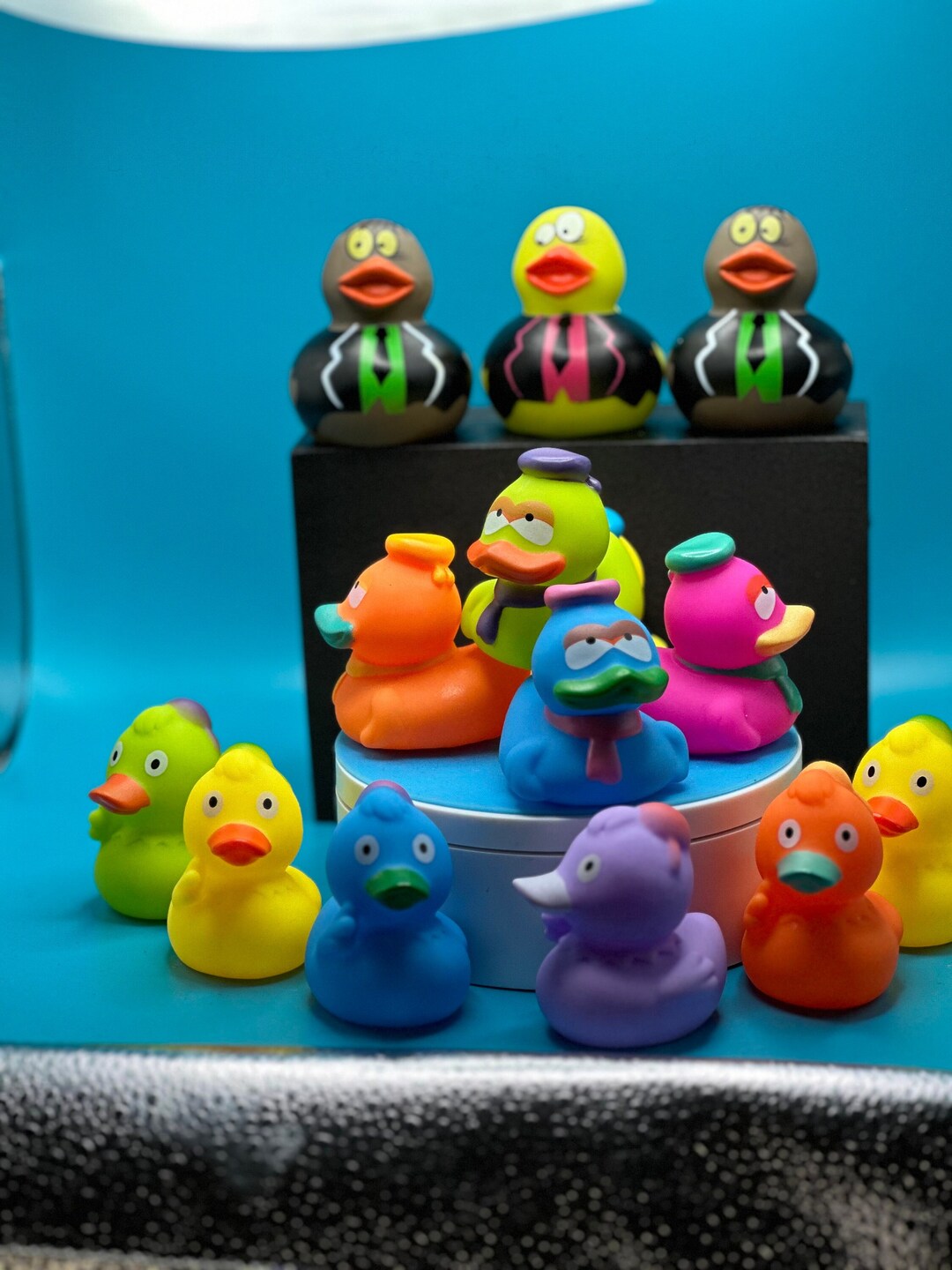 Rubber Ducks, Bundle of 14 Ducks. 3 Zombies and 11 Crazy Eyes. Super ...