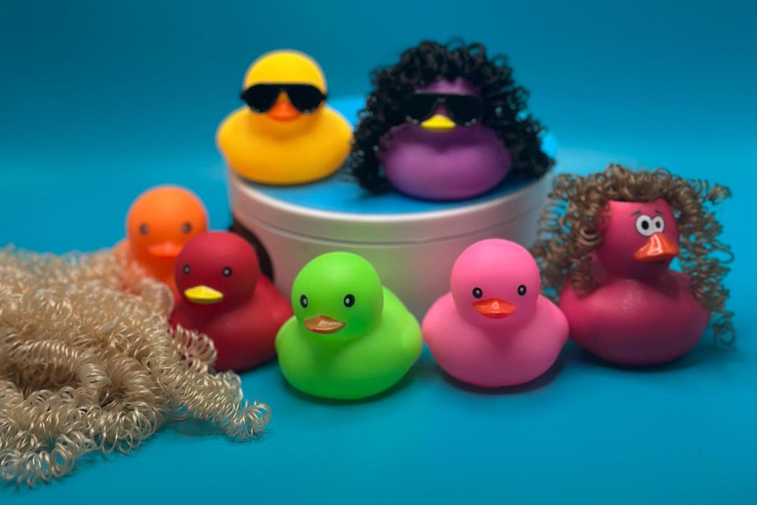 Crazy Curly Hair Ducks, Sold Individually. Unique and One of a Kind ...