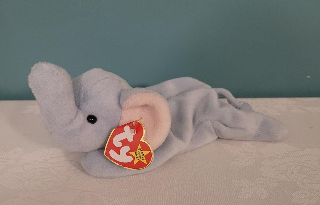 Ty Beanie Babies peanut the Elephant - Light Blue - Etsy