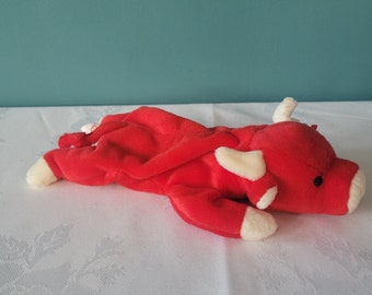 1998 Ty Beanie Buddy Snort the Red Bull - Etsy