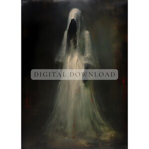 Ghost Bride Painting Print, Dark Academia Gothic Victorian Art ...