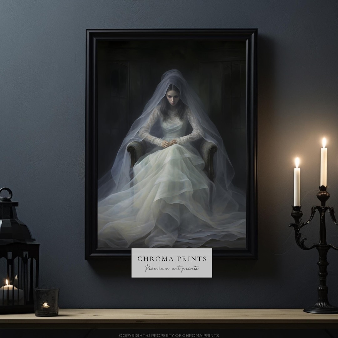 Gothic Bride Art Print Antique Victorian Haunted Mansion - Etsy