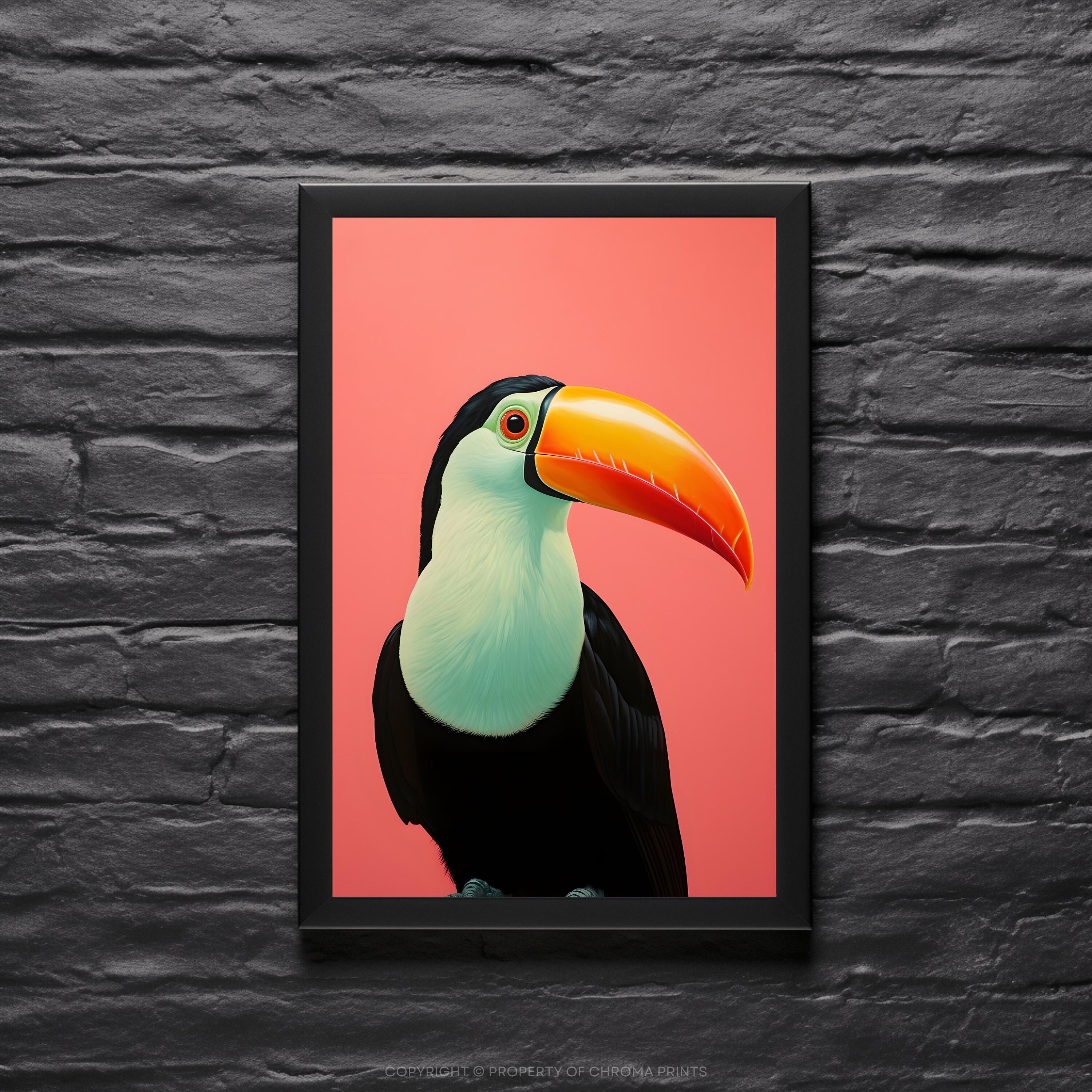 Vibrant Printable Toucan Wall Art Print, Tropical Bird Poster, Colorful ...