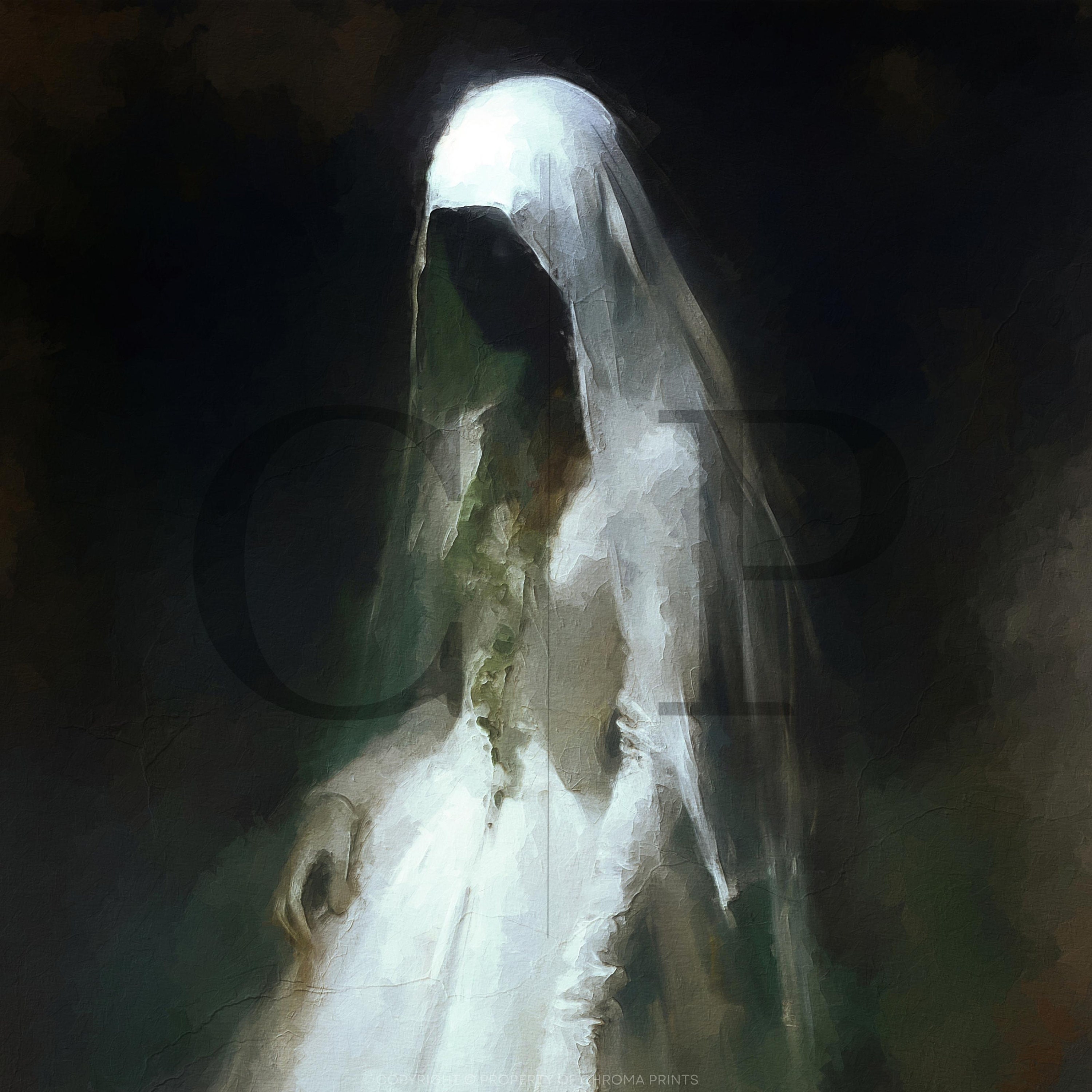 Victorian Ghost Bride Painting, Dark Victorian Era Artwork, Gothic ...