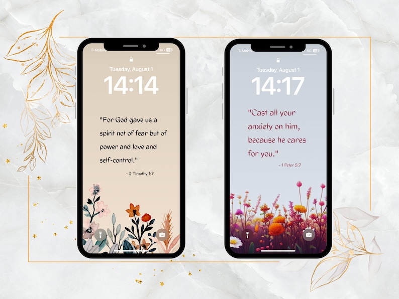 10 Pack Bible Verse, iPhone Wallpapers With Flower in Background, Phone ...