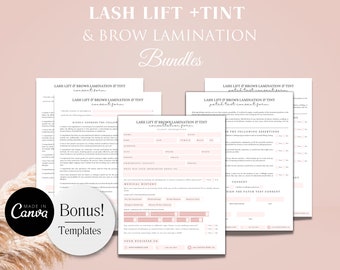 Lash Lift and Tint Client Intake and Consent Form Editable Lash Lift ...