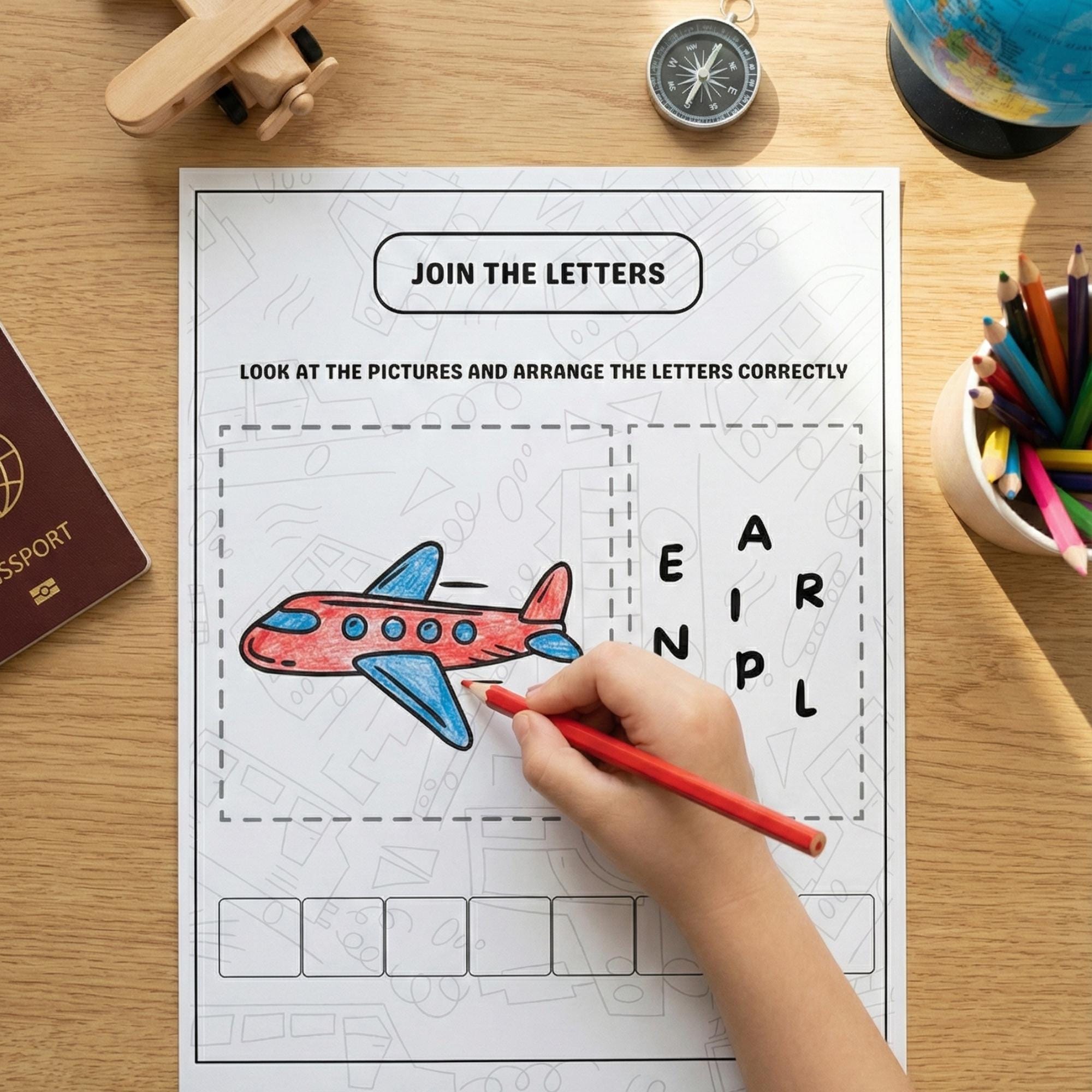Transportation Word Scramble Printable Vehicle Spelling Game ...
