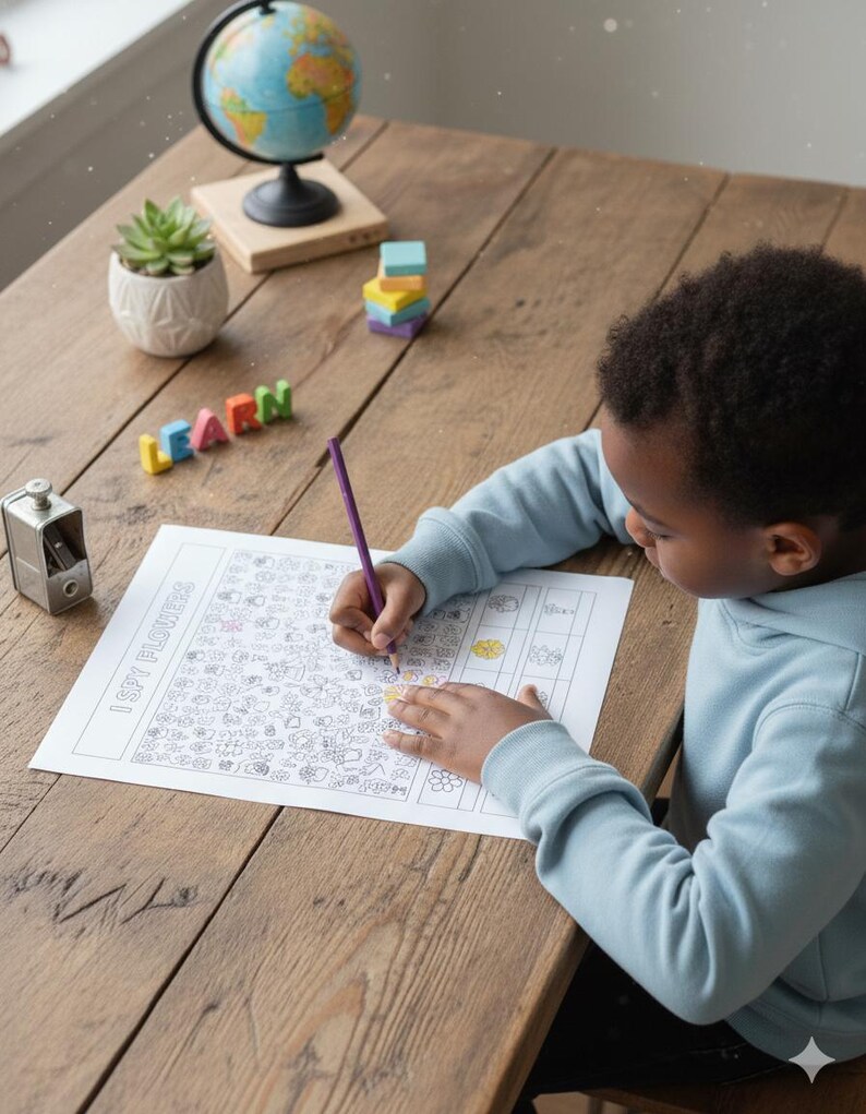 I Spy Flowers Printable Spring Seek and Find Preschool Visual ...